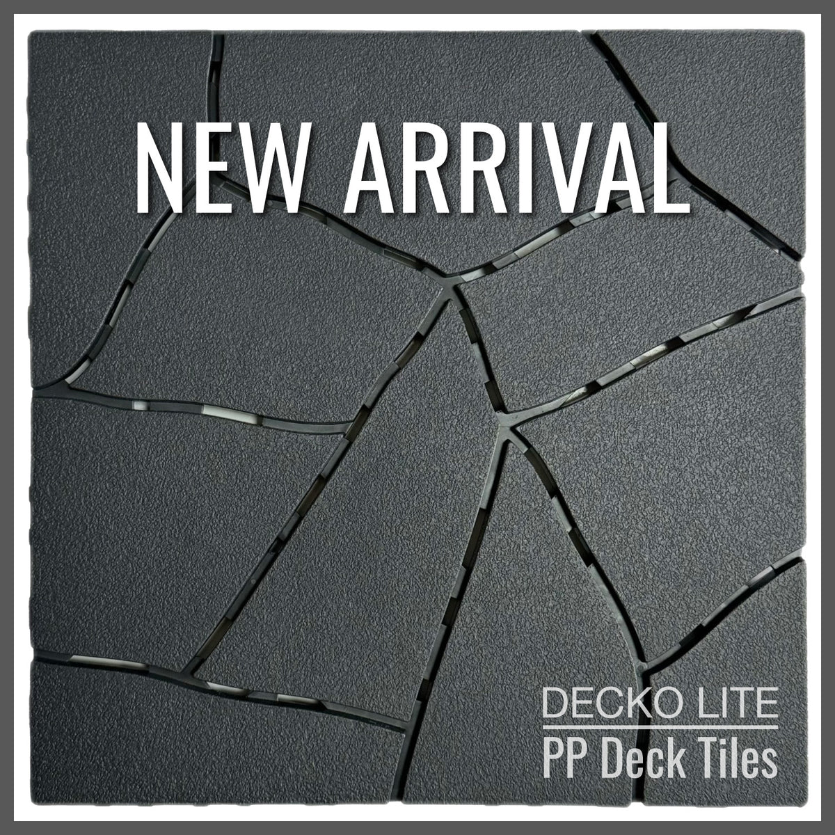 DECKO Lite PP Deck Tiles - GREYSTONE 304x304mm Premium, 100% Recycled Polypropylene — DECKO ...