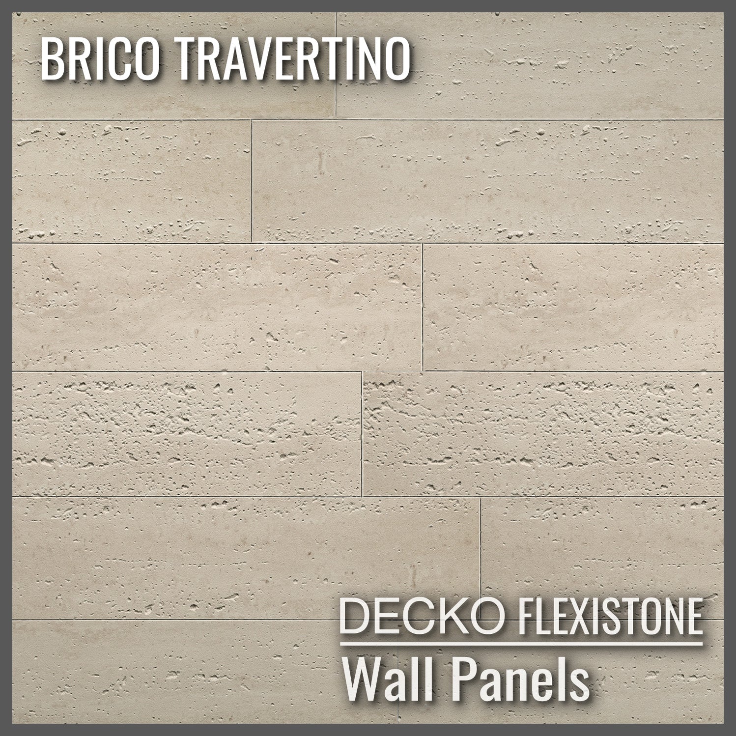 DECKO Flexistone Wall Panels - BRICO TRAVERTINO - Box of 12 Interlocki ...