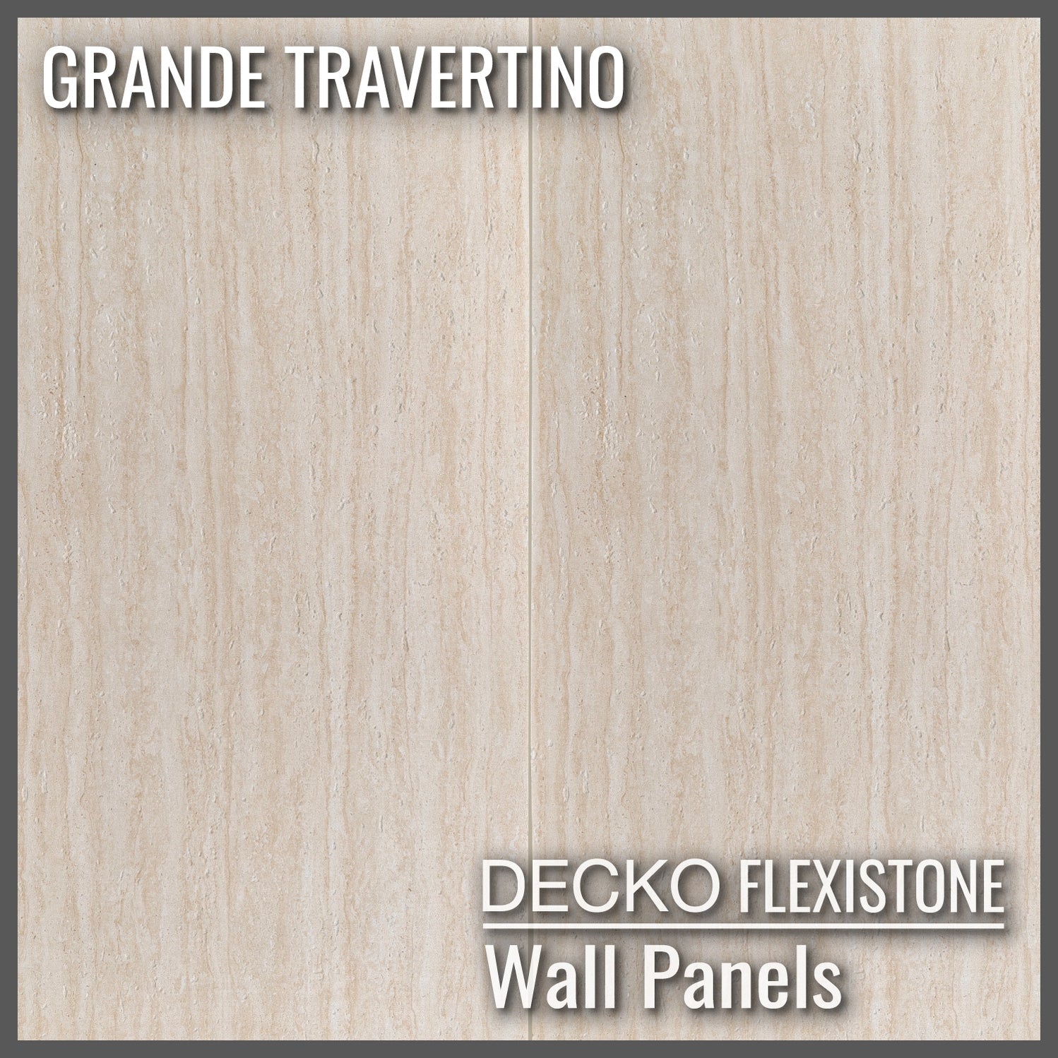 Flexible 3D Stone Wall Panels - GRANDE TRAVERTINO - Box of 6 panels (1 ...