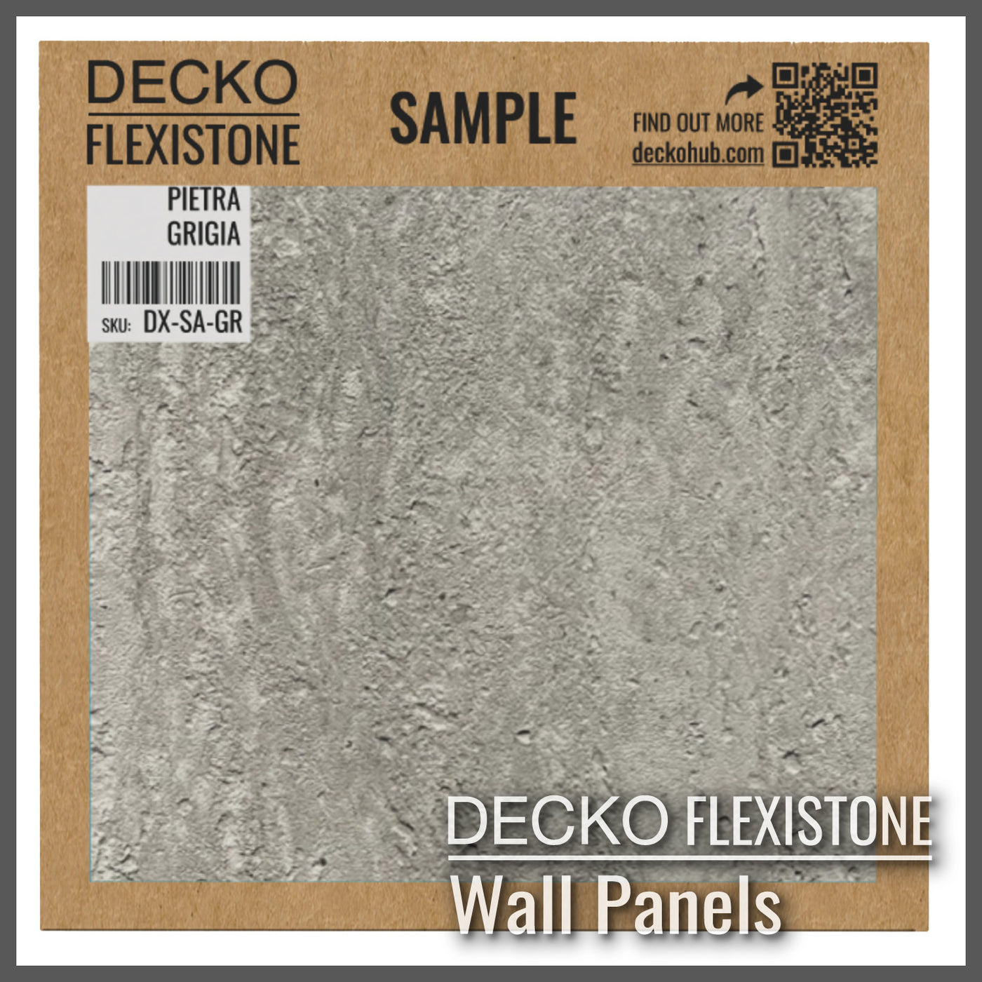 Flexible 3D Stone Wall Panel Sample - PIETRA GRIGIA | DECKO Flexistone — DECKO Australia