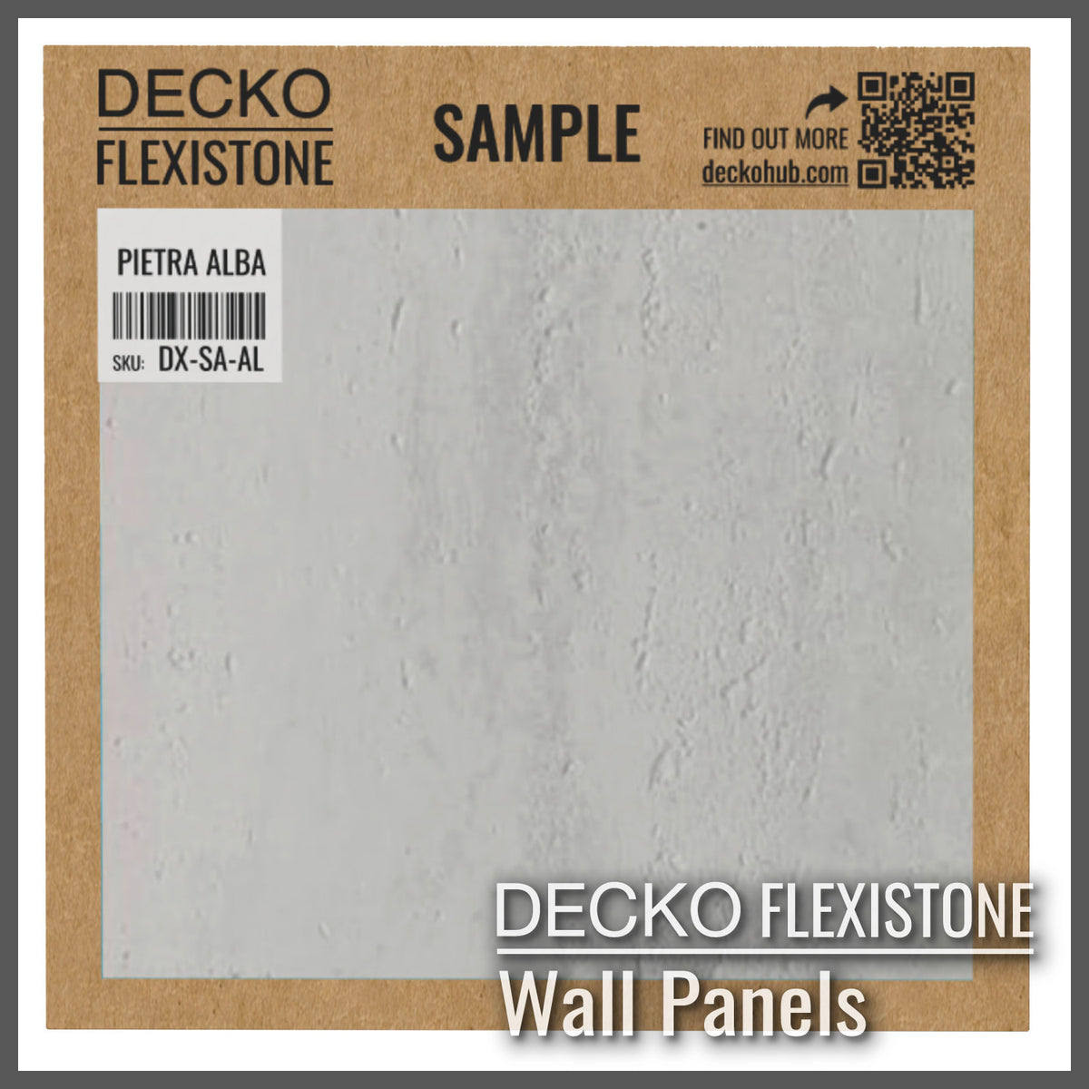 Flexible 3D Stone Wall Panel Sample - PIETRA ALBA | DECKO Flexistone ...