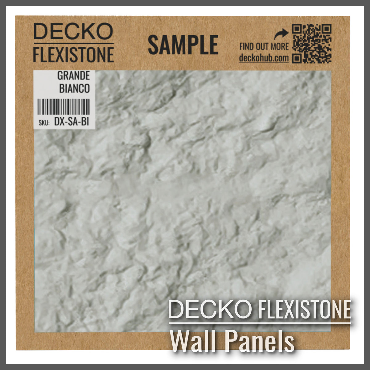 DECKO FLEXISTONE wall panel SAMPLE - GRANDE BIANCO - Free Shipping ...