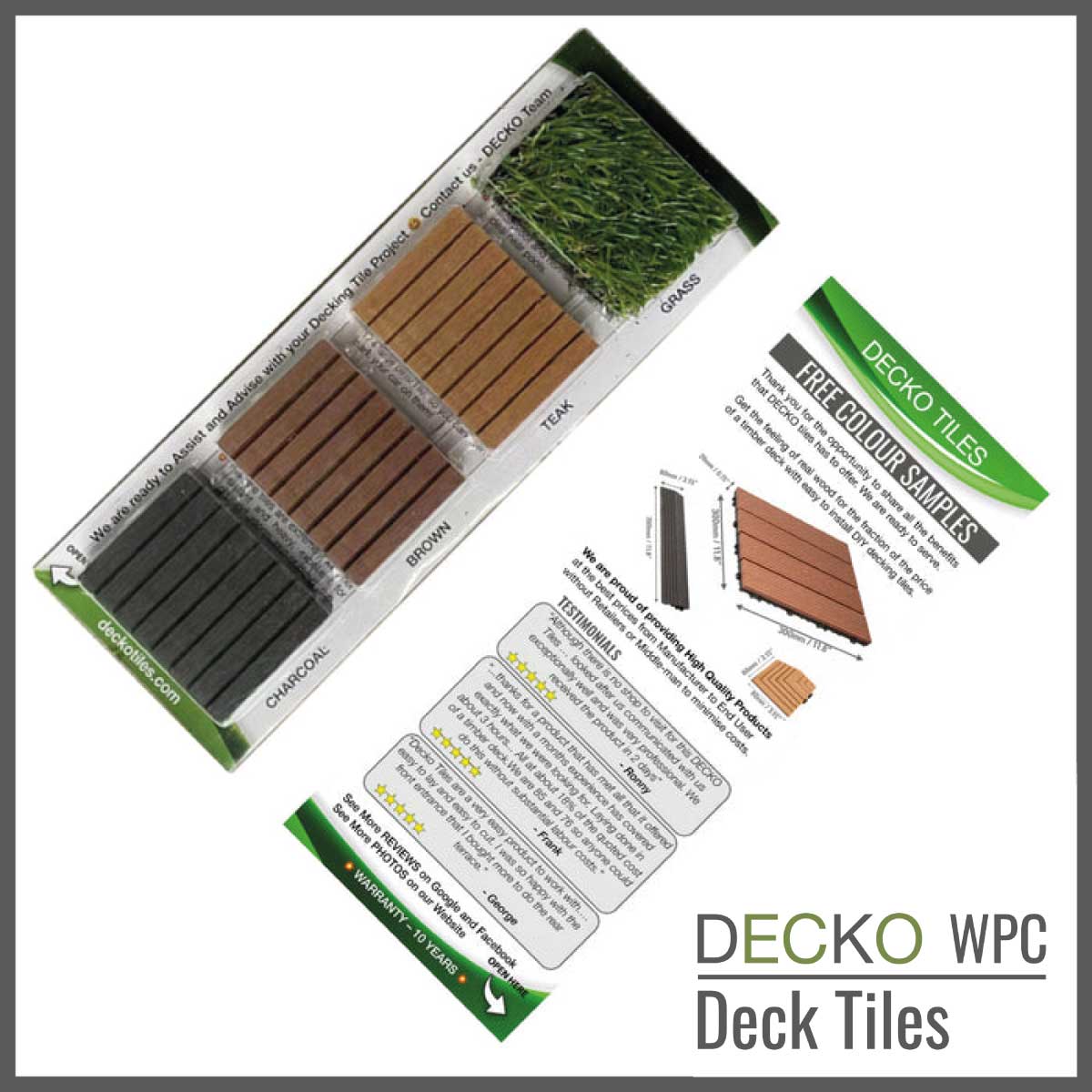 DECKO Tiles Colour Sample with Free Delivery ($5.9 Handling fee ...