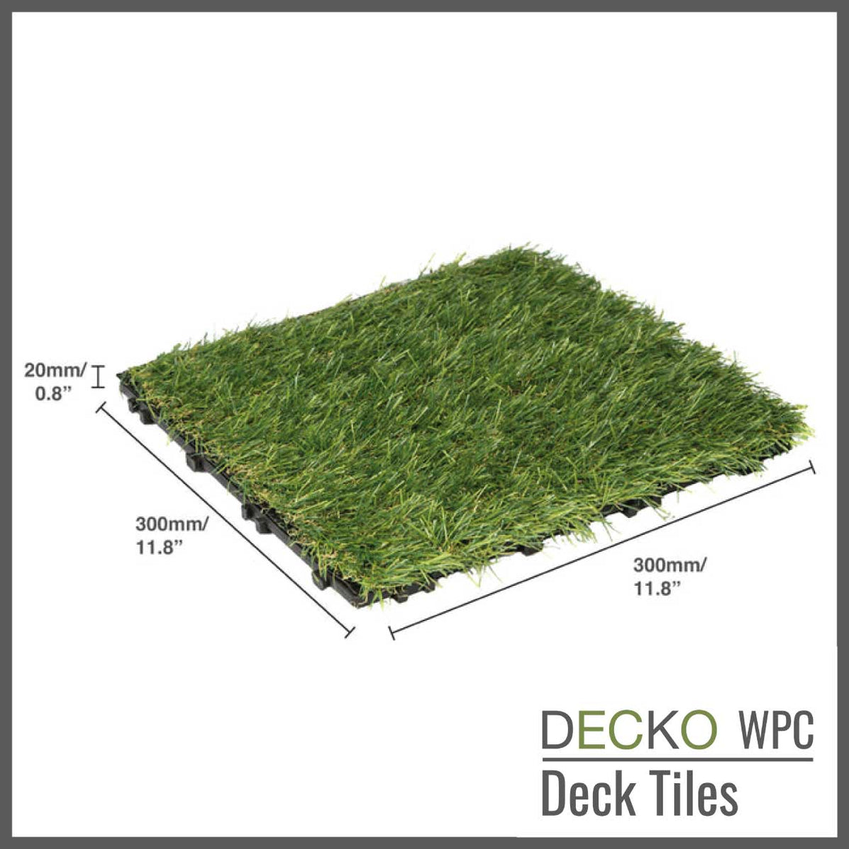 DECKO Premium Tiles - Select Colour - 300/300/20 - Price/Box of 11 ...