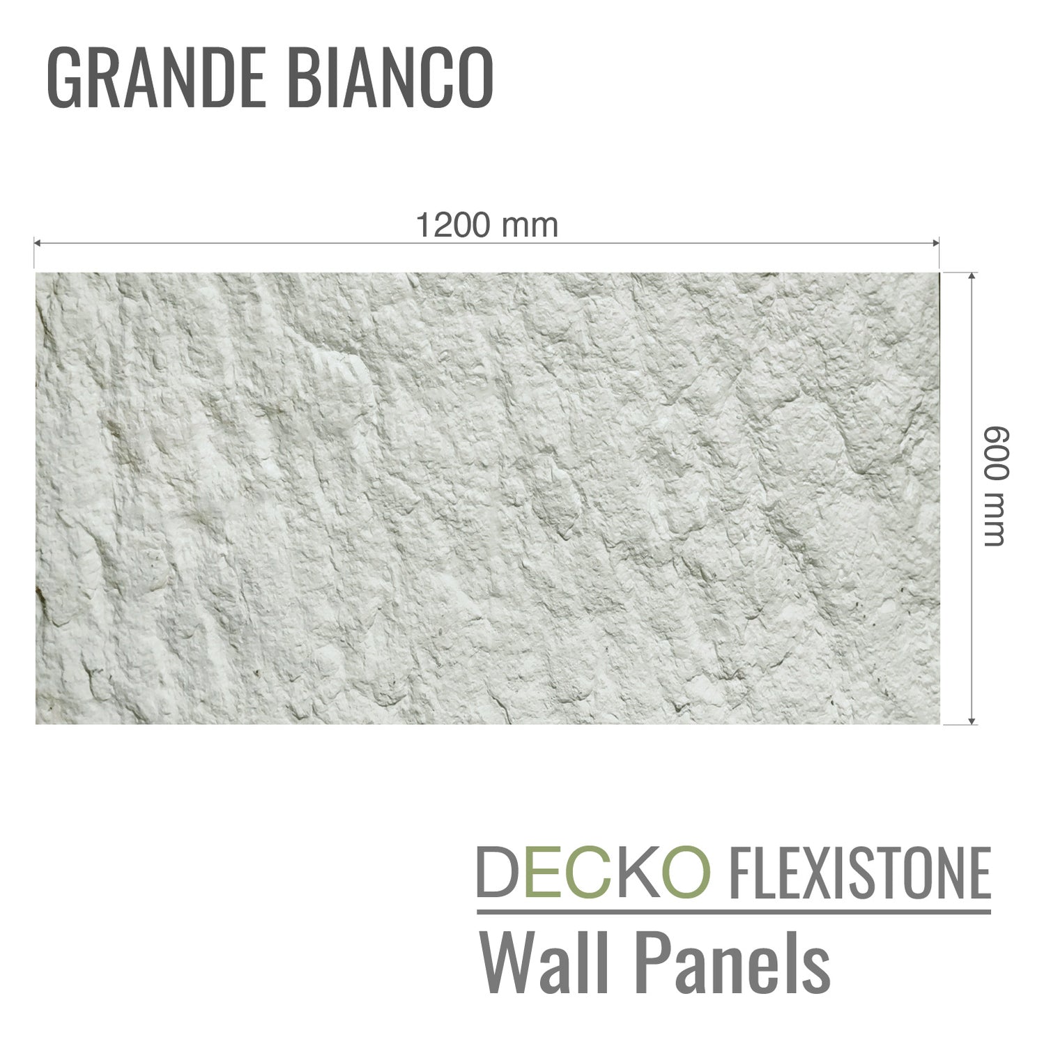 Flexible 3D Stone Wall Panels - GRANDE BIANCO - Box of 5 serial panels ...