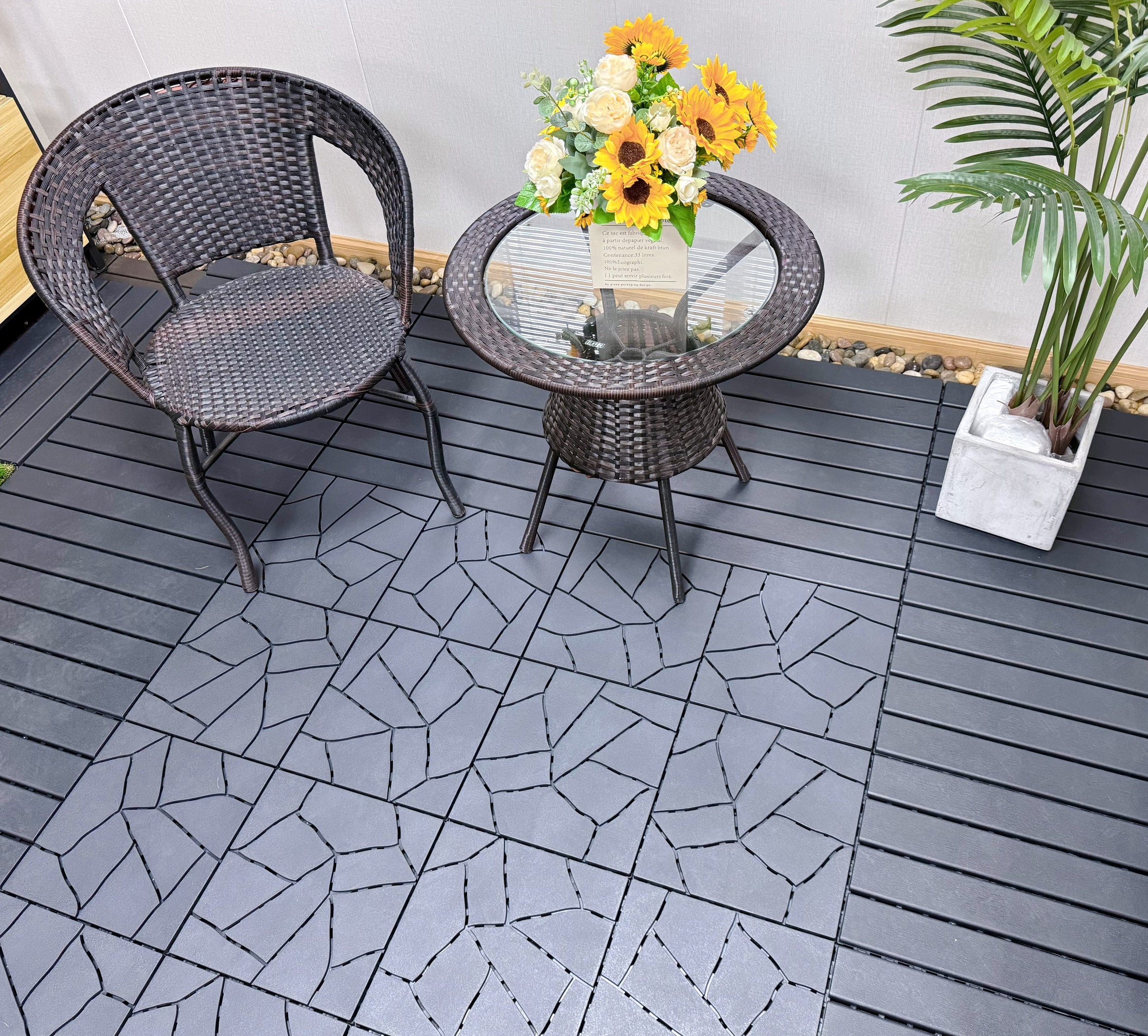 DECKO Lite PP Deck Tiles - GREYSTONE 304x304mm Premium, 100% Recycled Polypropylene — DECKO ...